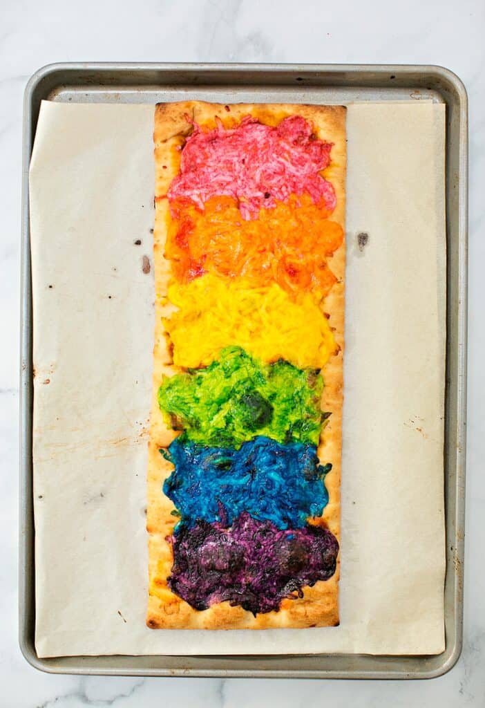 Rainbow Glitter Unicorn Pizza