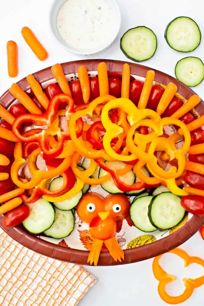 Easy Turkey Veggie Snack Tray