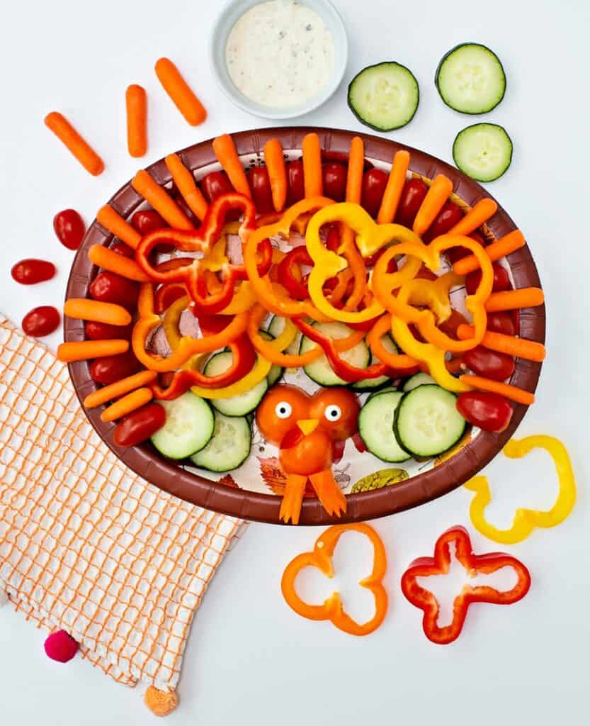 Easy Turkey Veggie Snack Tray