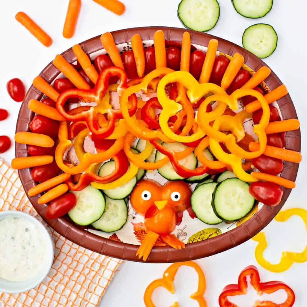 Easy Turkey Veggie Snack Tray