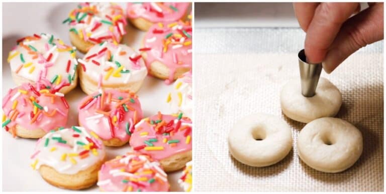 Mini Biscuit Rainbow Donuts