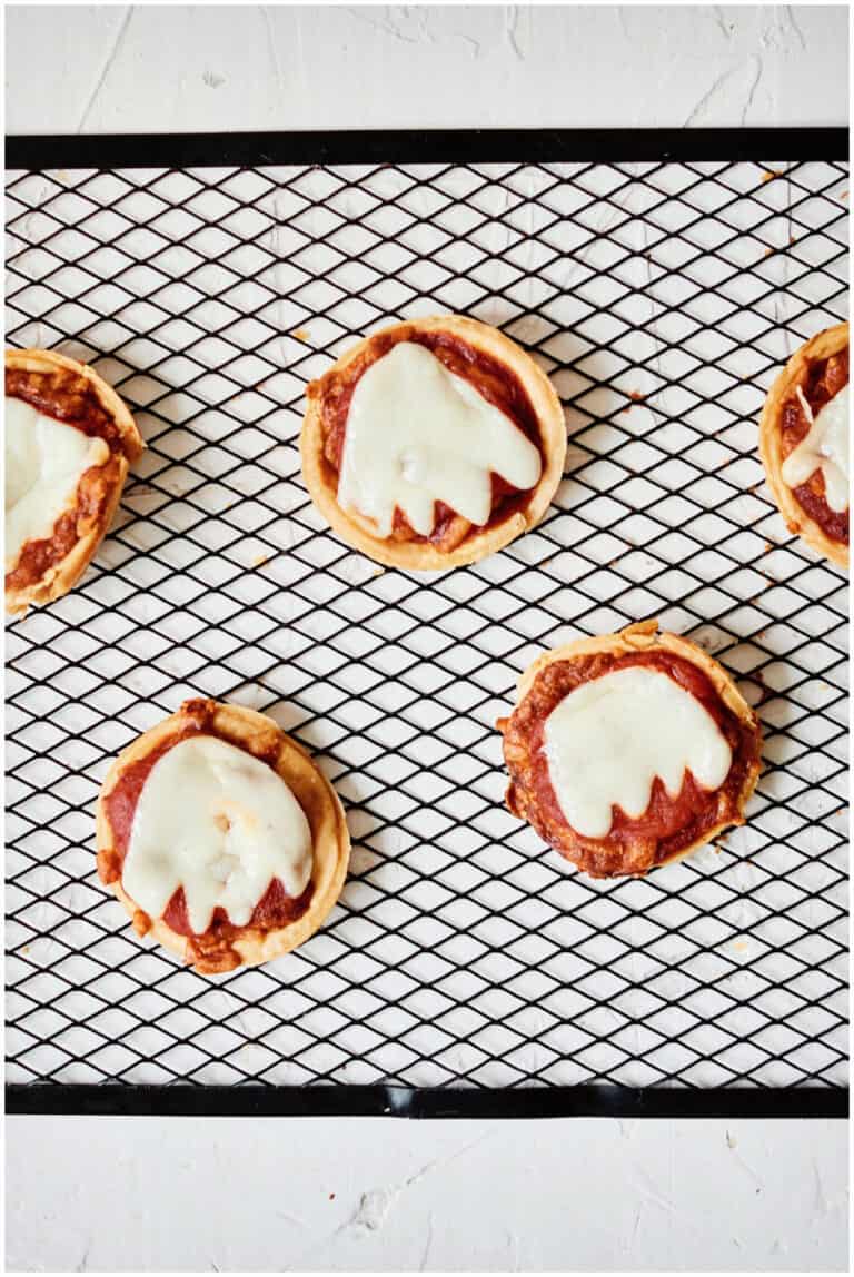 Mini Muffin Tin Ghost Pizzas