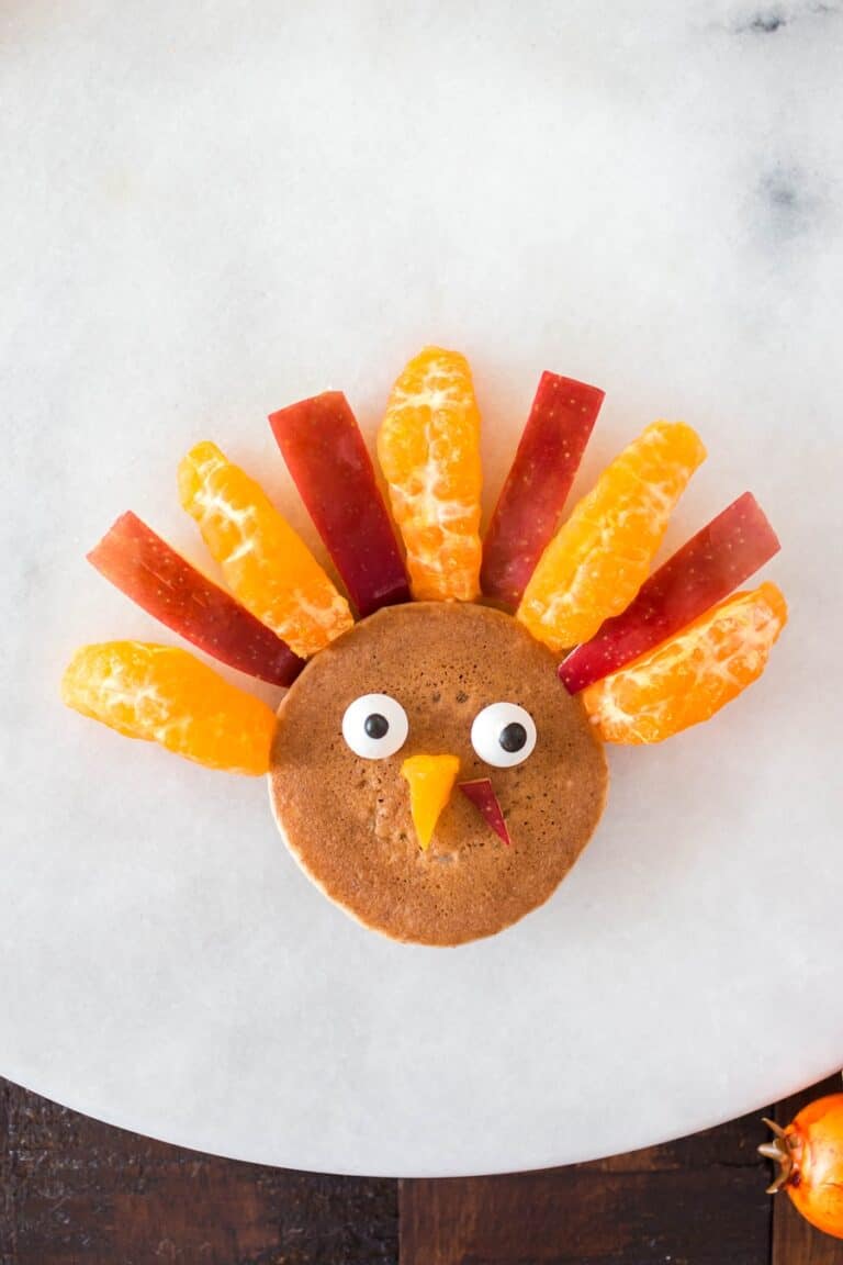 Thanksgiving Turkey Pancakes - Thanksgiving Breakfast for Kids