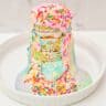 Easy Tsunami Cake Recipe - Rainbow Pull Me Up Cake.