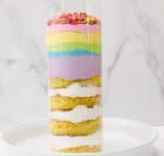 Easy Tsunami Cake Recipe - Rainbow Pull Me Up Cake.