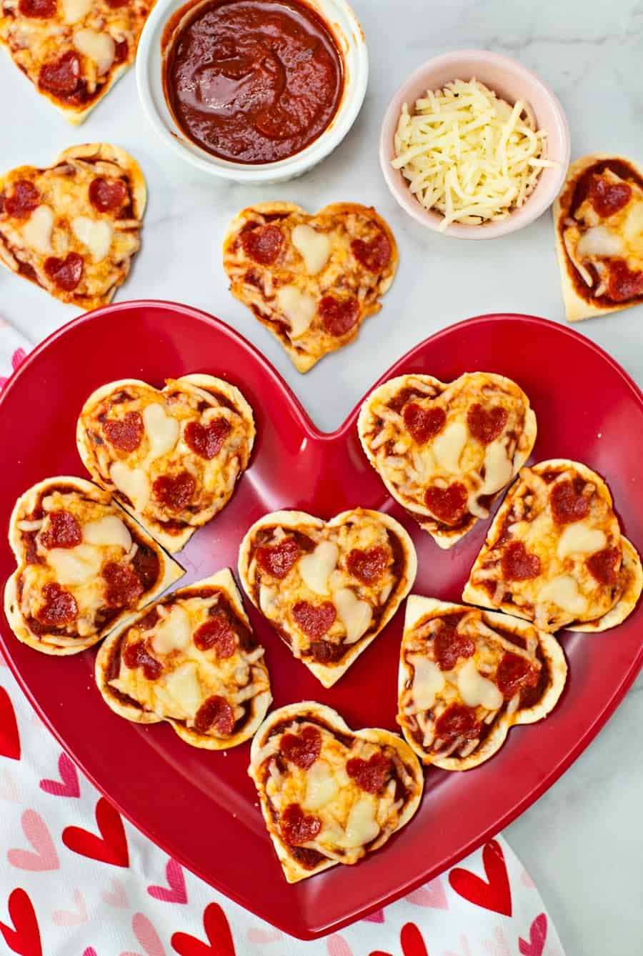 Heart Shaped Pizza Cute Valentine Lunch Idea For Kids 
