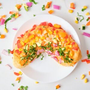 Mini Rainbow Pizzas - Cute Rainbow or St Patrick's Day Food
