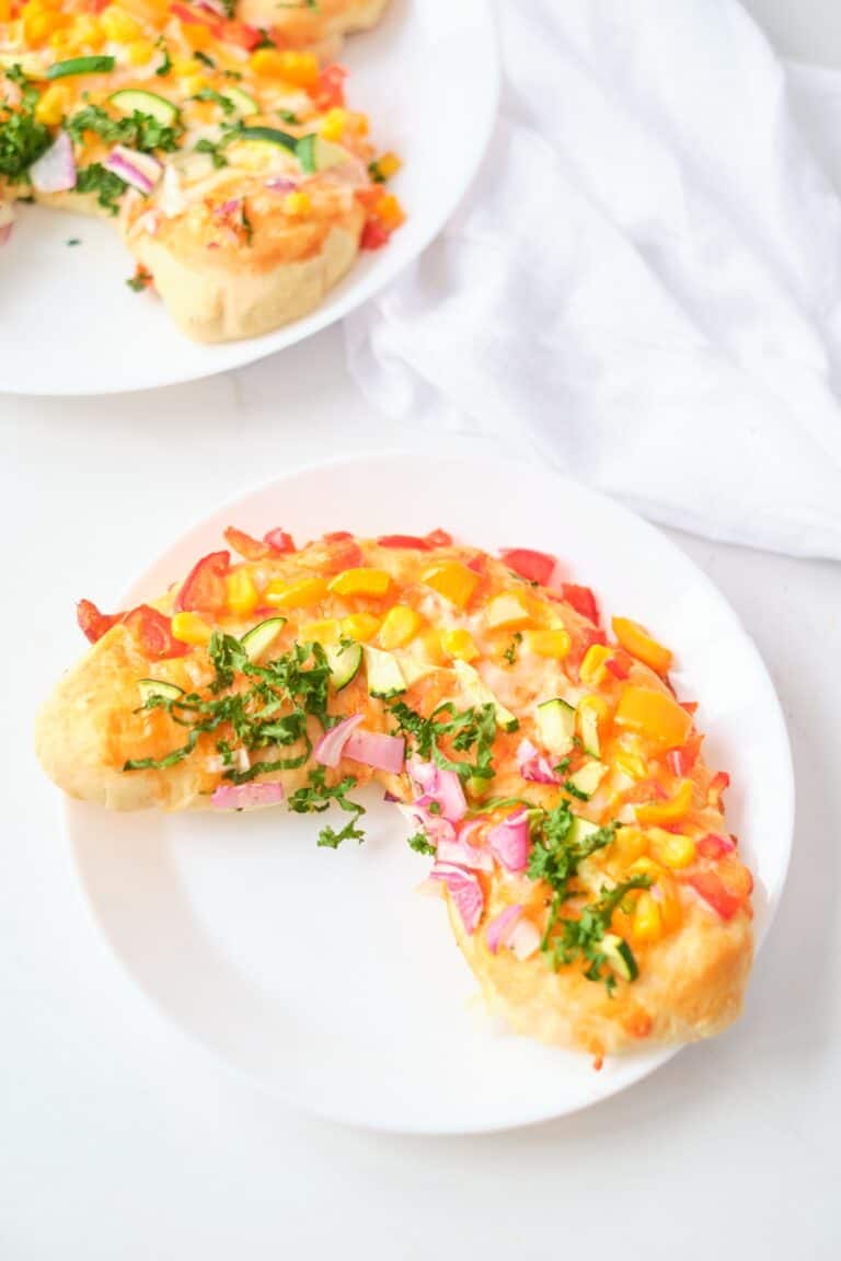 Mini Rainbow Pizzas - Cute Rainbow or St Patrick's Day Food