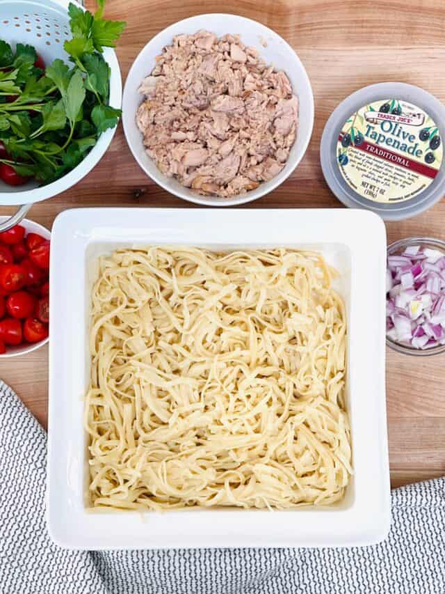 The Easiest Tuna Tapenade Pasta Recipe - Tuna Tomato Pasta