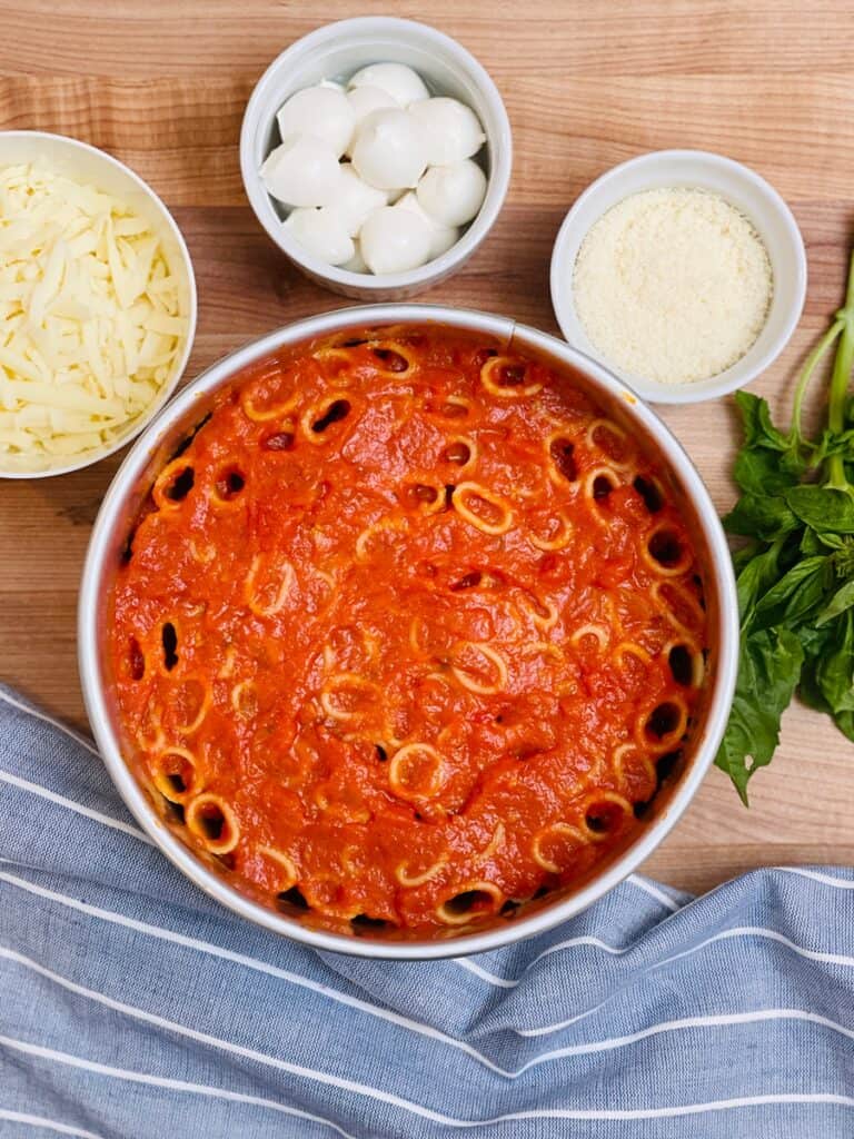 Honeycomb Pasta Cake Recipe AKA Rigatoni Pie