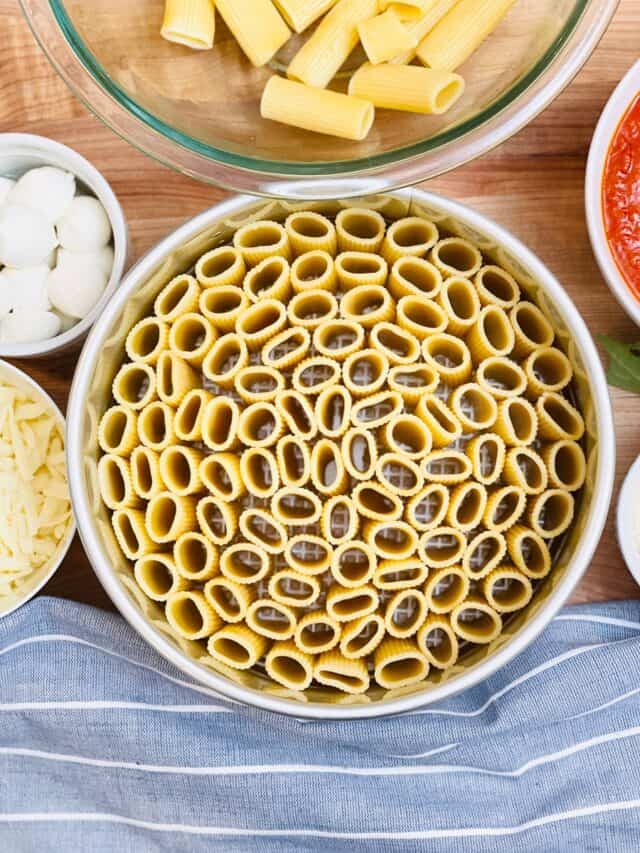 Honeycomb Pasta Cake Recipe AKA Rigatoni Pie