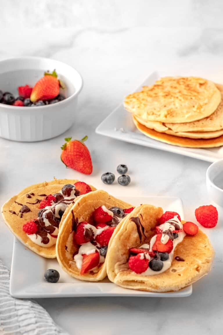 Pancake Fruit Tacos - Easy Healthy Breakfast