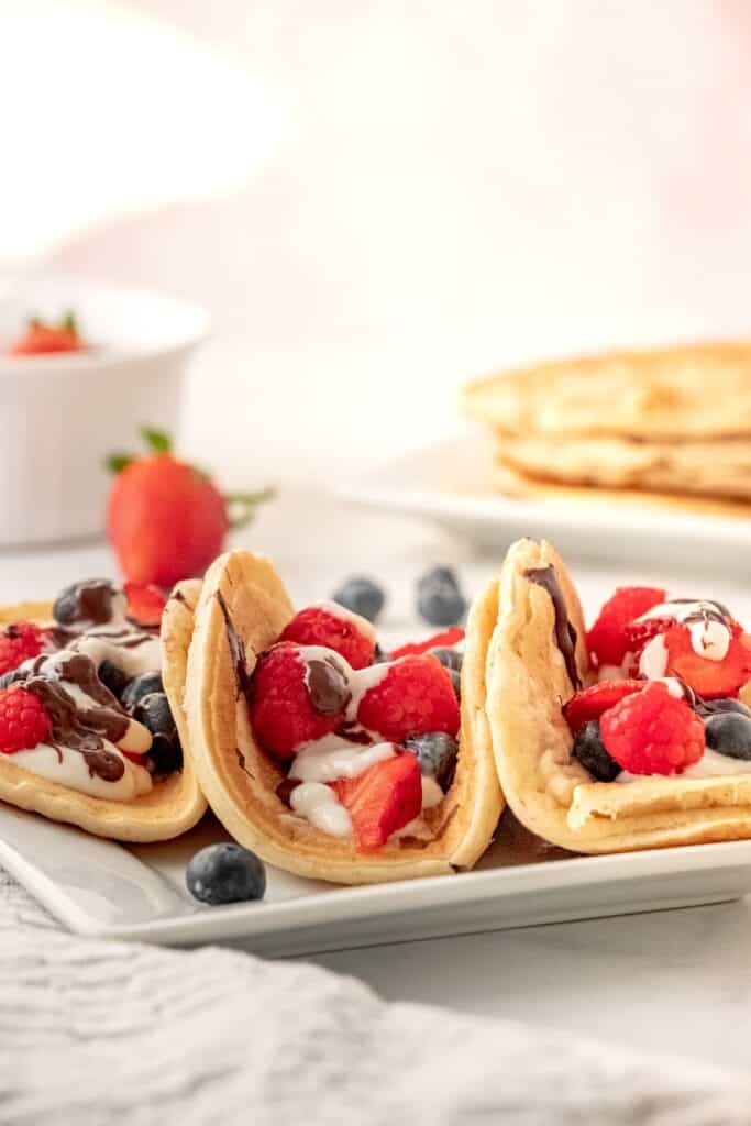 Pancake Fruit Tacos - Easy Healthy Breakfast
