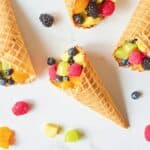 Rainbow Fruit Cones - Healthy Summer Snack for Kids