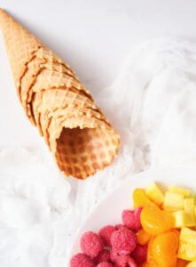 Rainbow Fruit Cones - Healthy Summer Snack for Kids