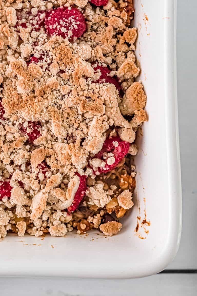 Raspberry Crumble Oat Bars - The Best Recipe!