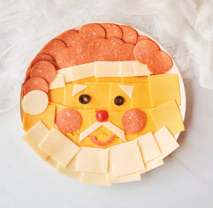 Easy Santa Christmas Cheese Board