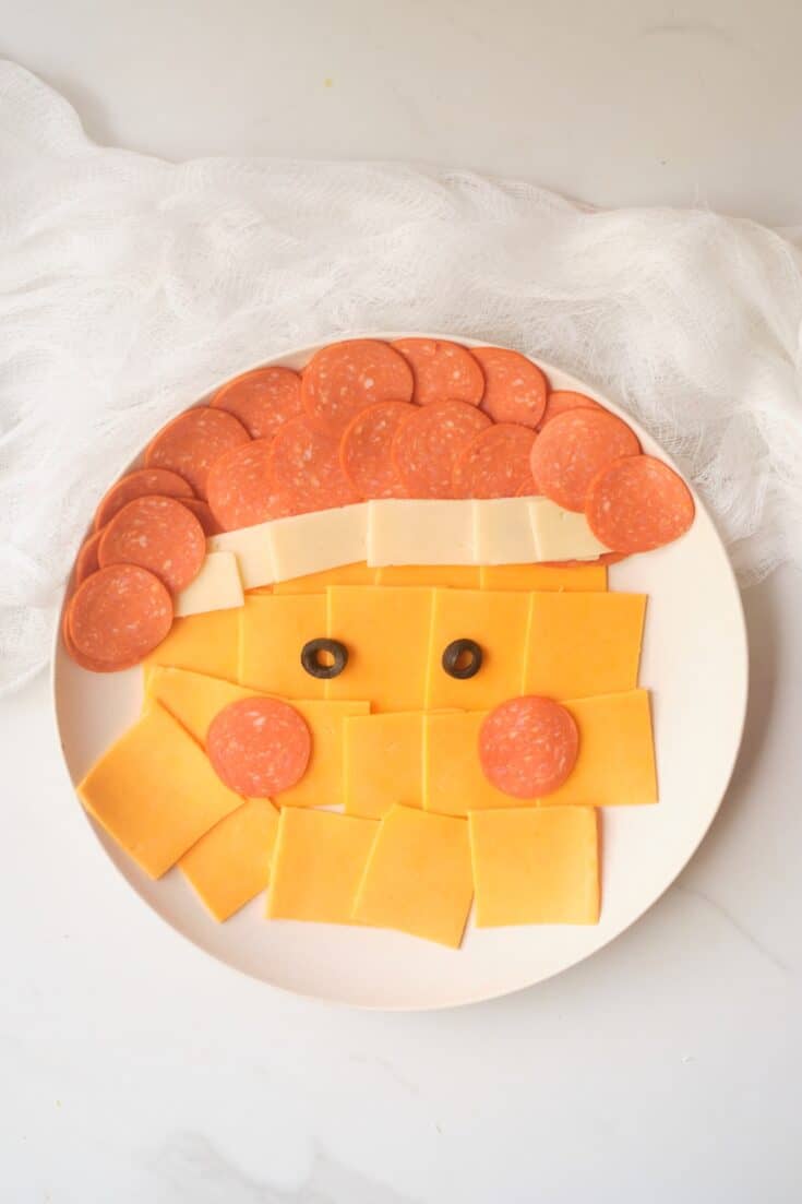 Easy Santa Christmas Cheese Board