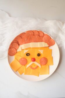 Easy Santa Christmas Cheese Board