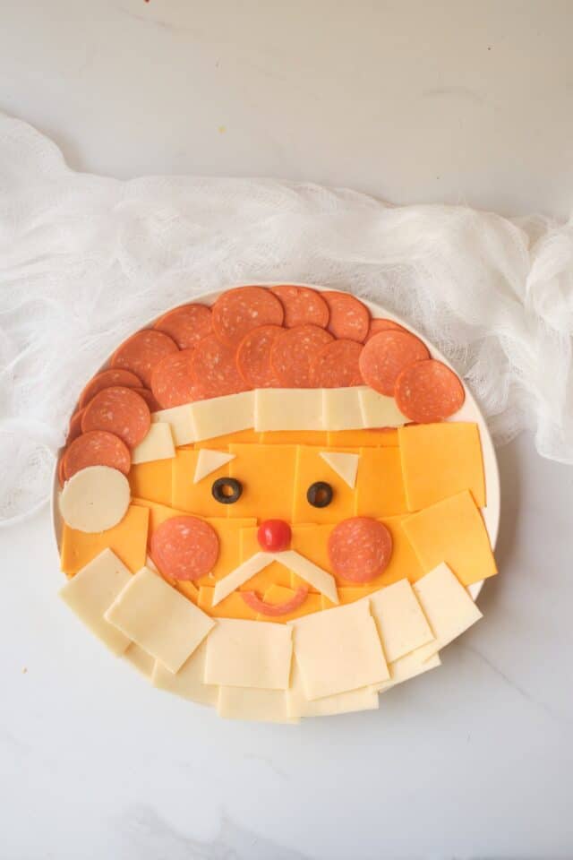 Easy Santa Christmas Cheese Board