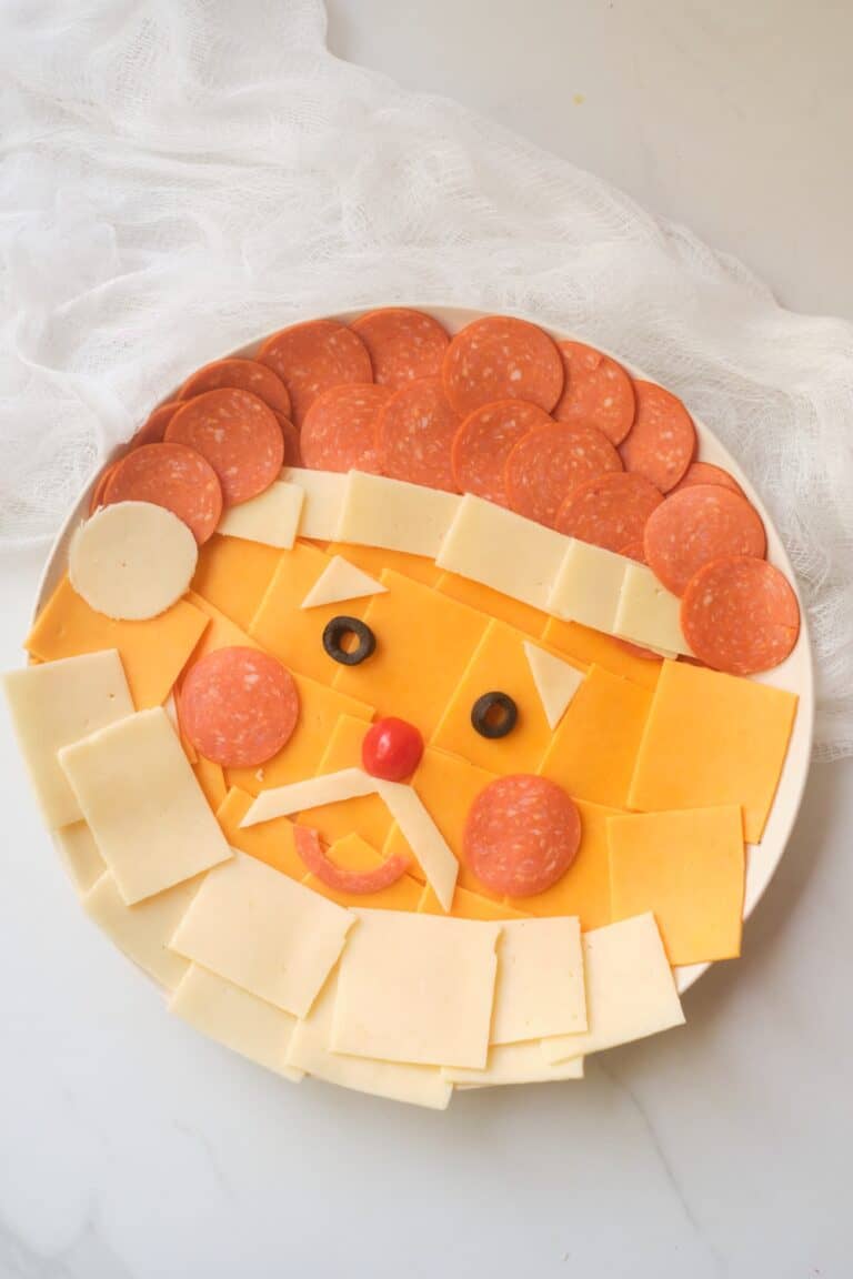 Easy Santa Christmas Cheese Board