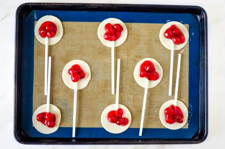 Easy and Cute Cherry Pie Pops Recipe - Just 3 Ingredients!