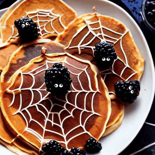 Easy Spider Pancakes - Cute Halloween Breakfast Idea