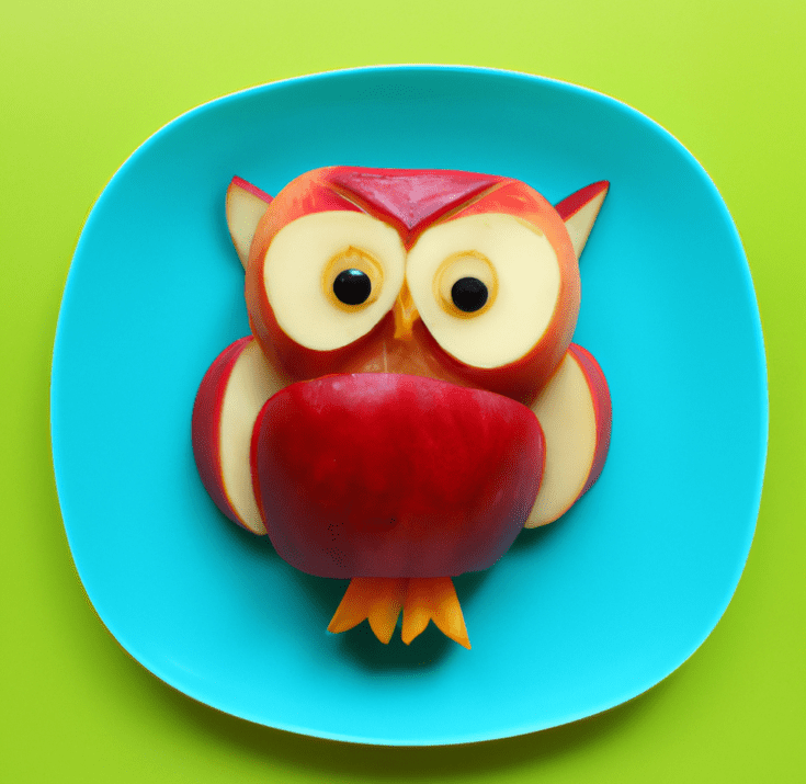 Apple Owl Food Art