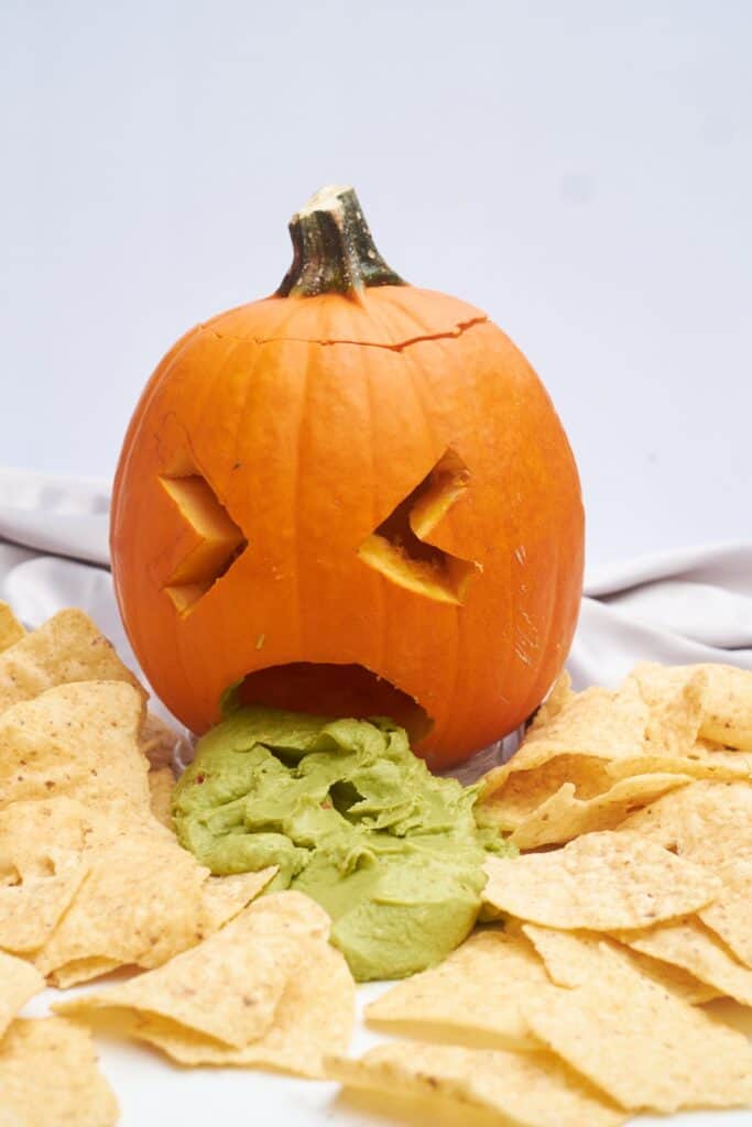 How to Make a Puking Pumpkin Guacamole for Halloween