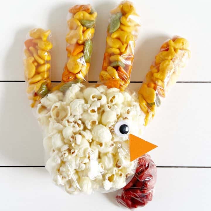 Turkey Popcorn Handprint Treats Make The Best Thanksgiving Favors