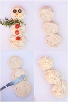 How To Make Savory Mini Snowman Pizzas For the Holidays