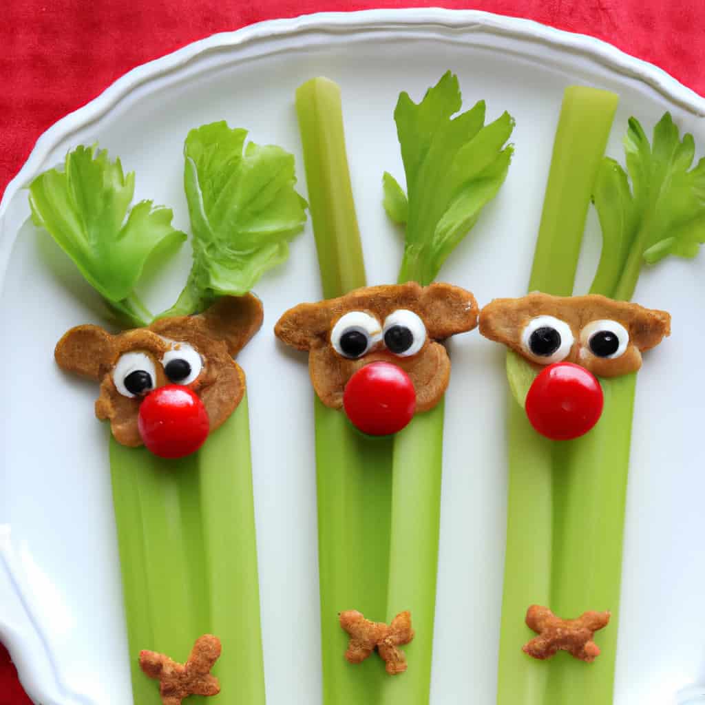 Rudolph Celery Sticks: A Festive Holiday Treat