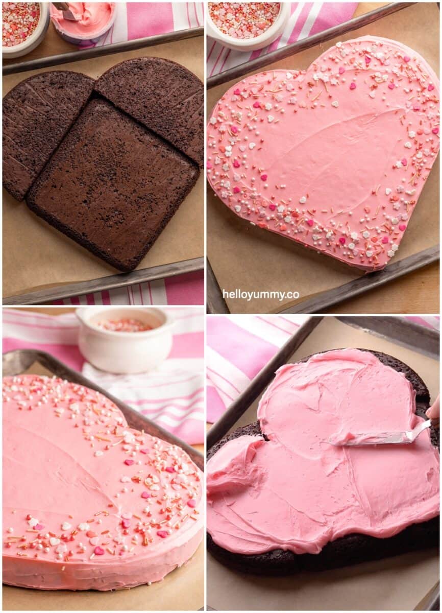 The Easiest Heart Shape Cake Hack