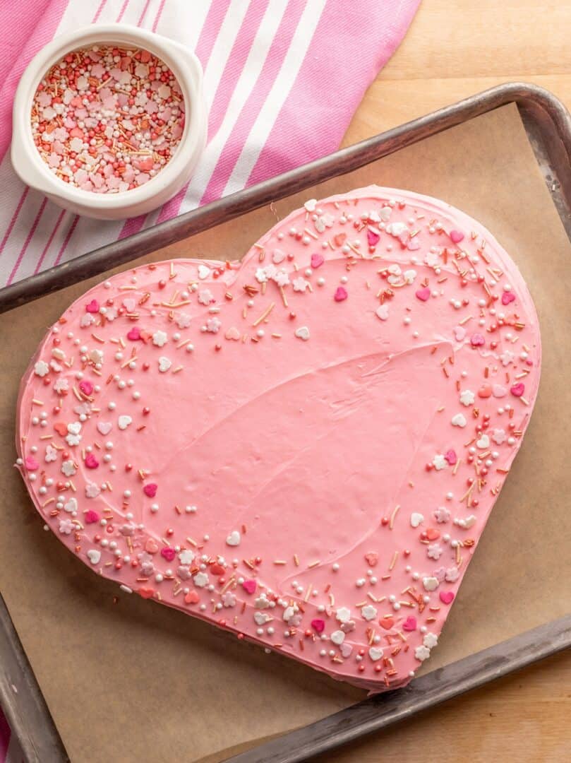 The Easiest Heart Shape Cake Hack