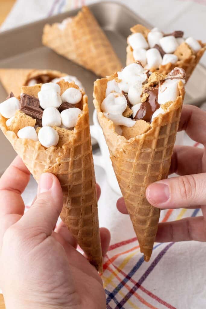 Easy and Delicious S'mores Campfire Cones