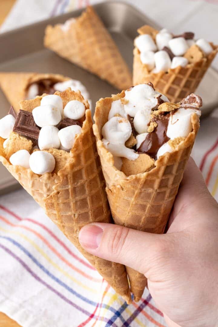 Easy and Delicious S'mores Campfire Cones