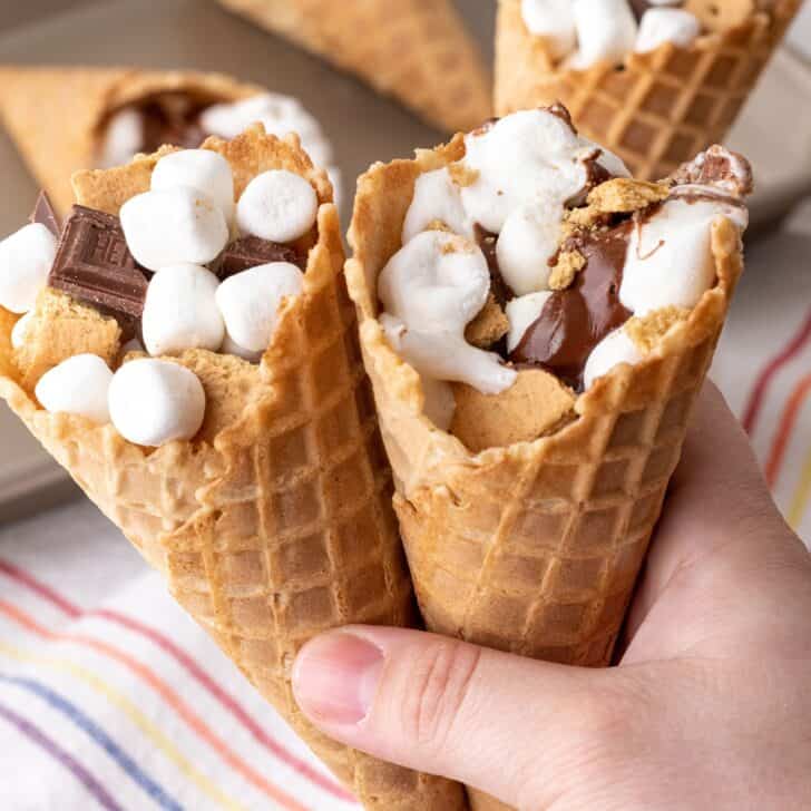 Easy and Delicious S'mores Campfire Cones