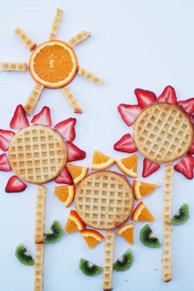Fruit Waffle Flowers Take Breakfast to a Whole New Cuteness Level