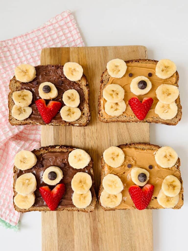 This Cute Valentine Bear Toast is a Fun Treat for Kids!