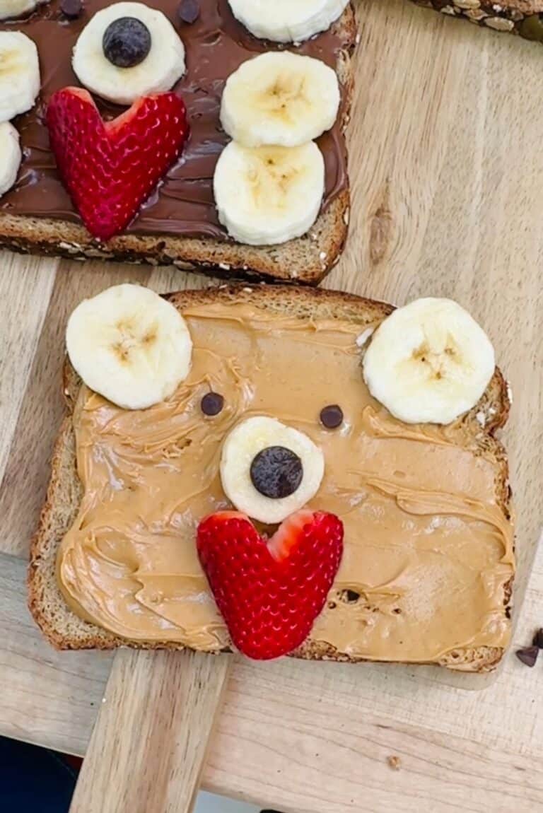 This Cute Valentine Bear Toast is a Fun Treat for Kids!