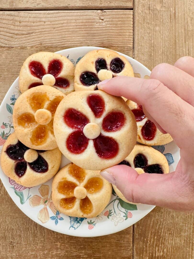 Flower Jam Thumbprint Cookies: Cute Spring Treat To Make With Kids