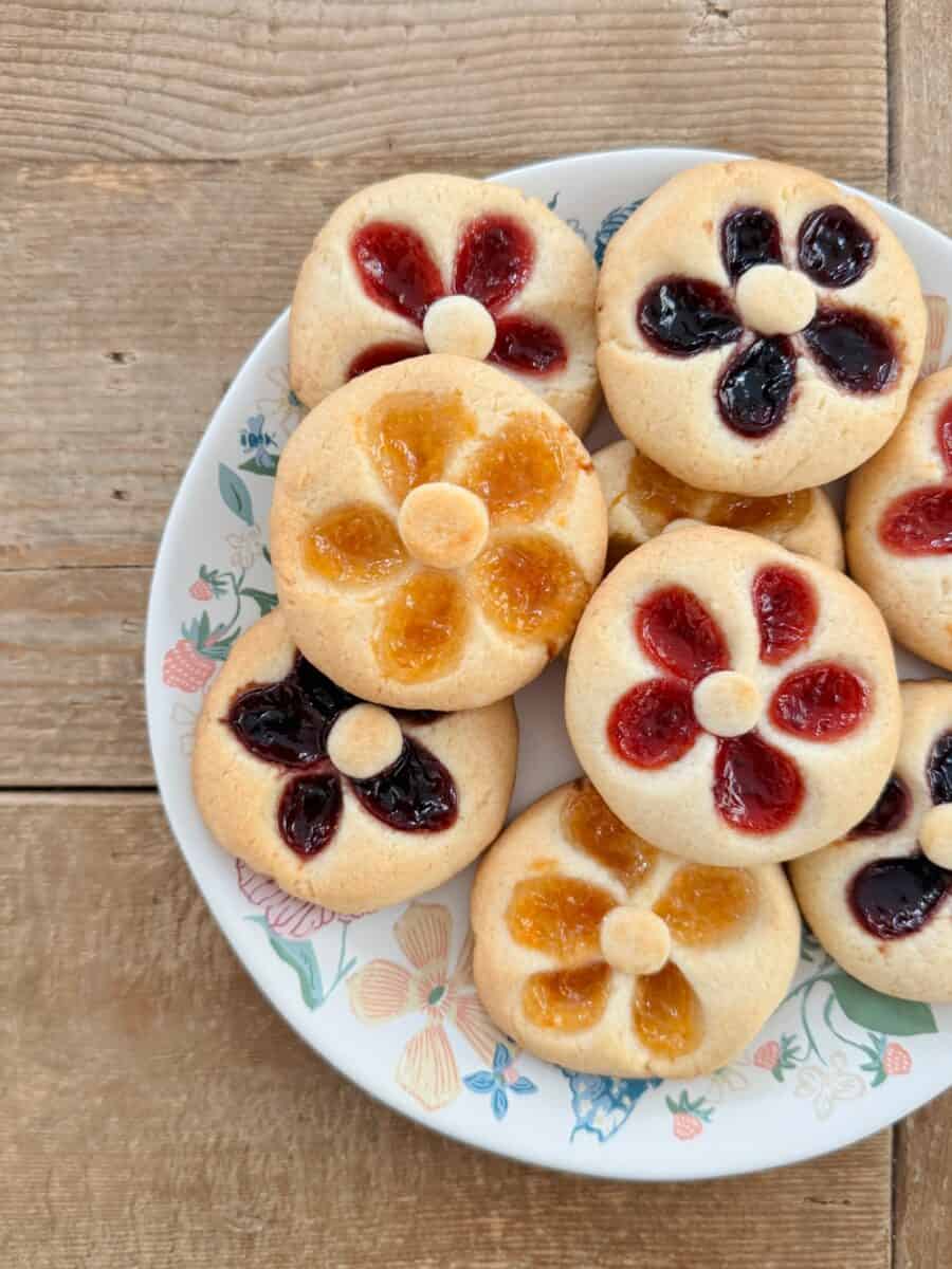 Flower Jam Thumbprint Cookies: Cute Spring Treat To Make With Kids
