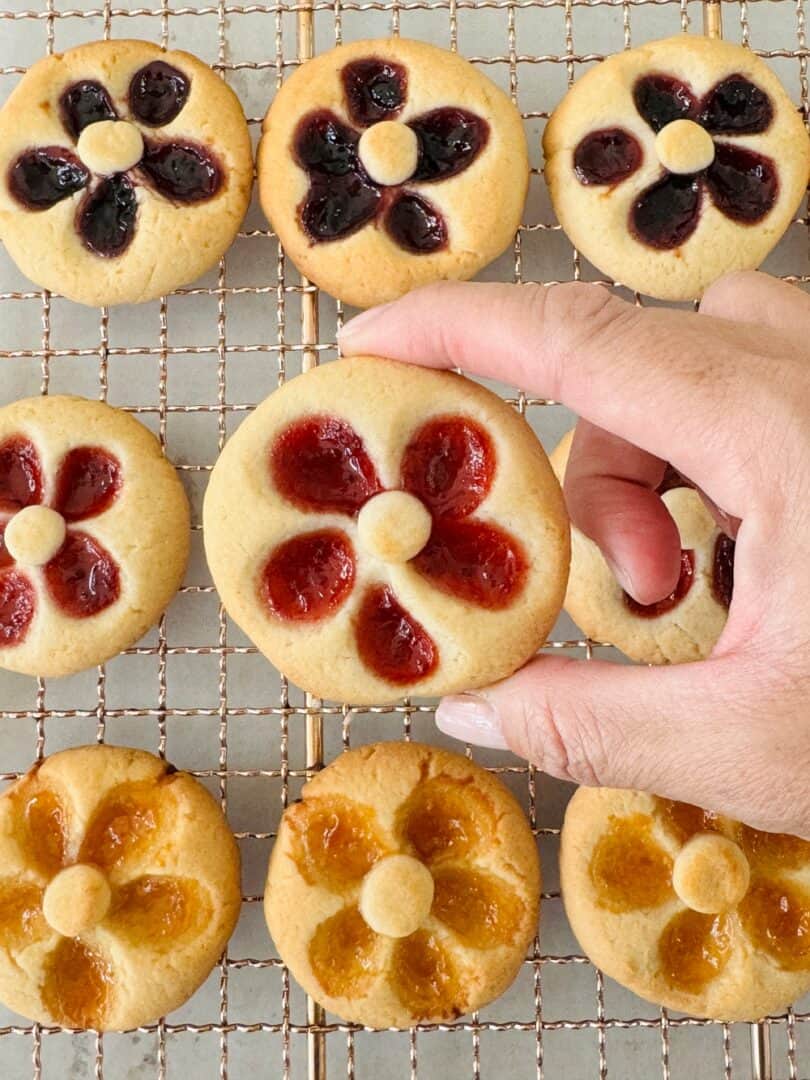 Flower Jam Thumbprint Cookies: Cute Spring Treat To Make With Kids