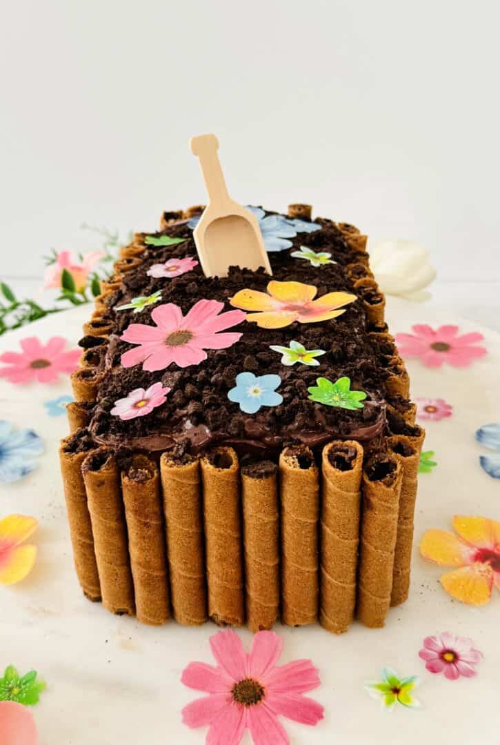 Beautiful Mother's Day Garden Flower Cake Kids Can Make