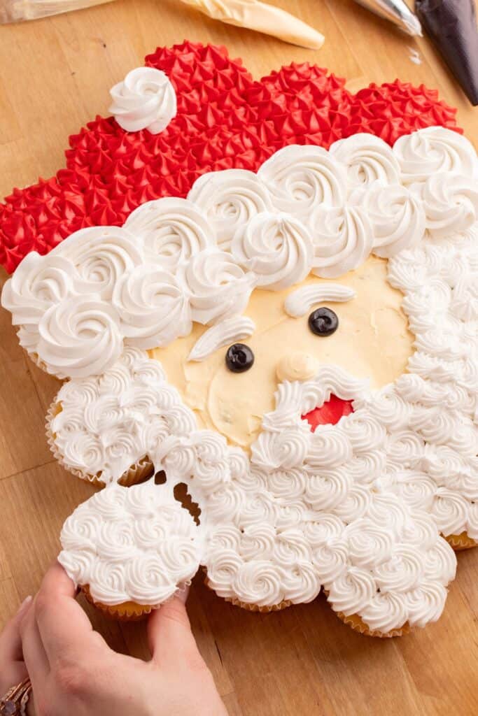 Festive Santa Pull-Apart Cupcakes