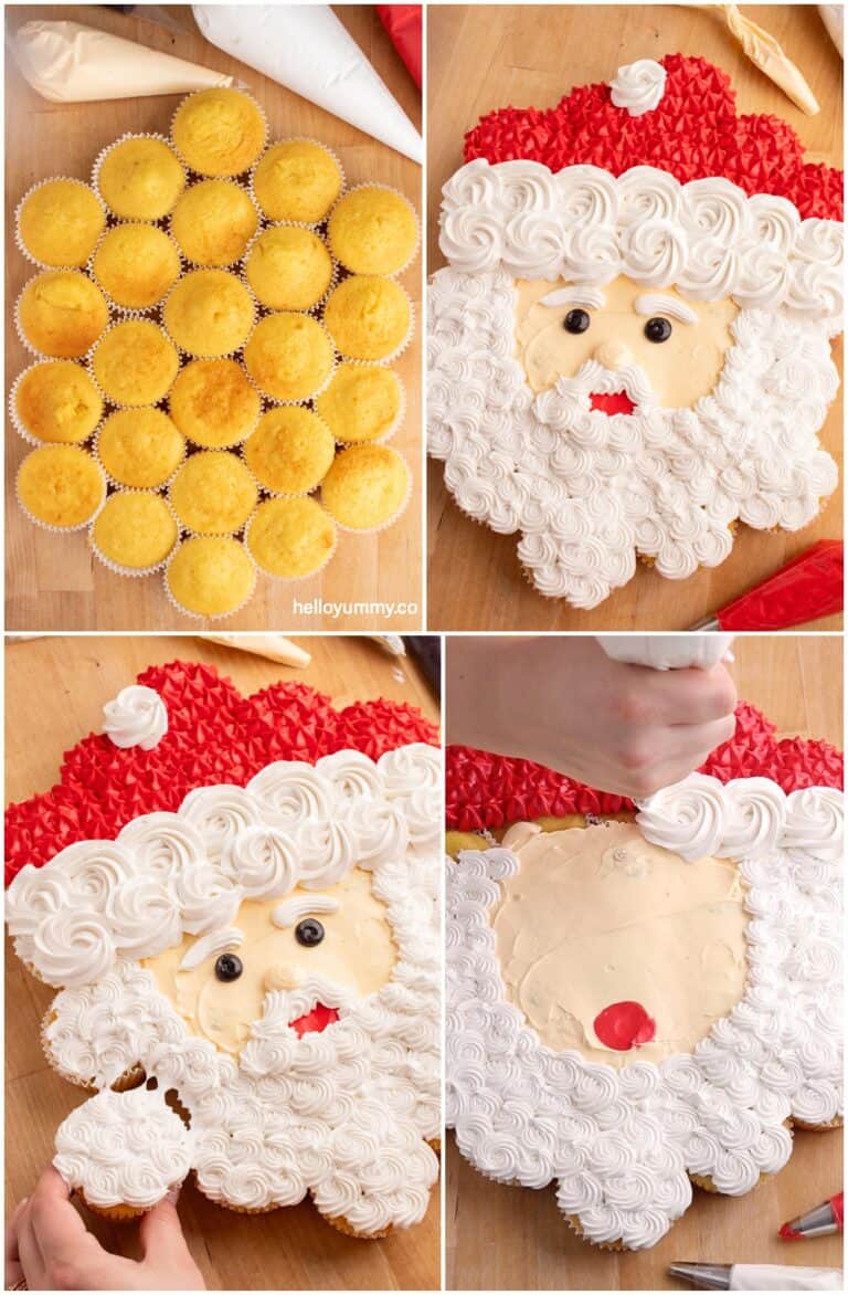 Festive Santa Pull-Apart Cupcakes