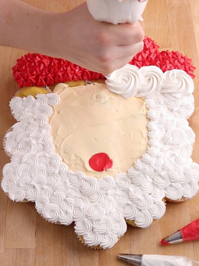 Festive Santa Pull-Apart Cupcakes