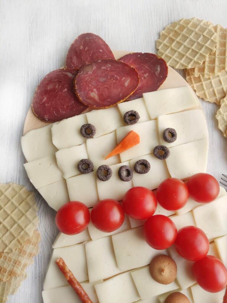 Fun and Festive Snowman Charcuterie Board